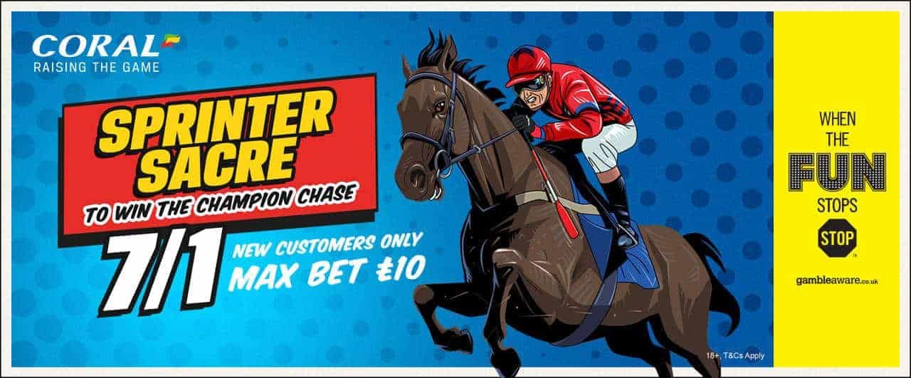 Sprinter Sacre to win the Queen Mother Champion Chase 7/1!