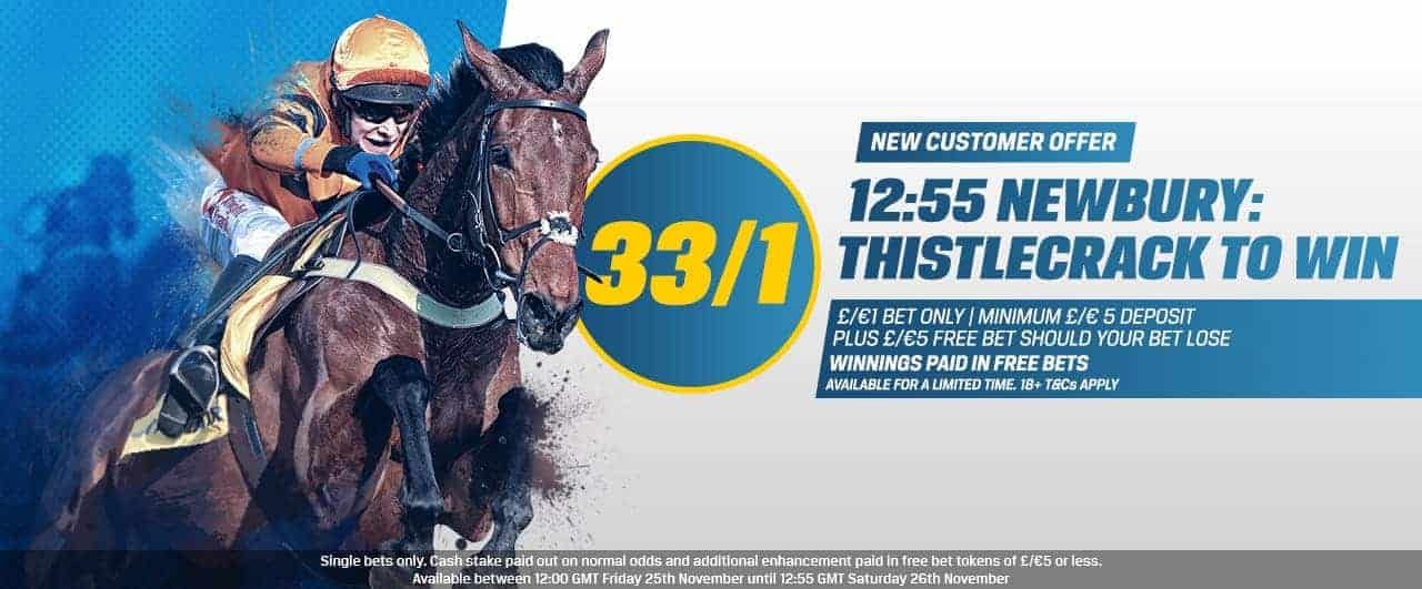 New customer offer: 33/1 Thistlecrack price boost to win Worcester ...